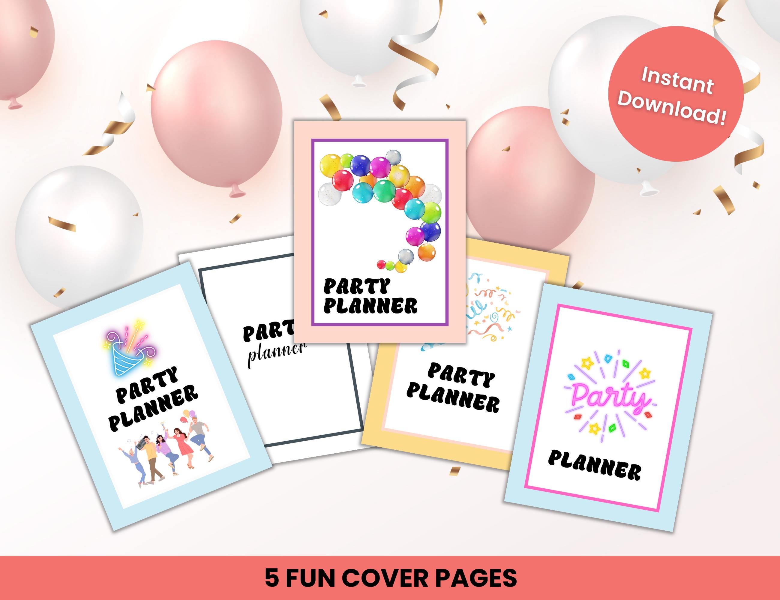 Party Planner, Printable Planner, Event Planner, Event Organizer ...