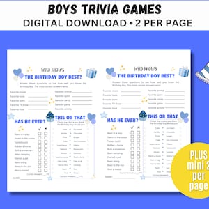 Who Knows the Birthday Boy Best Game, How Well Do You Know the Birthday ...