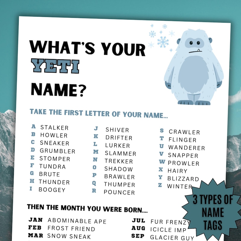 Yeti Birthday Party - Etsy