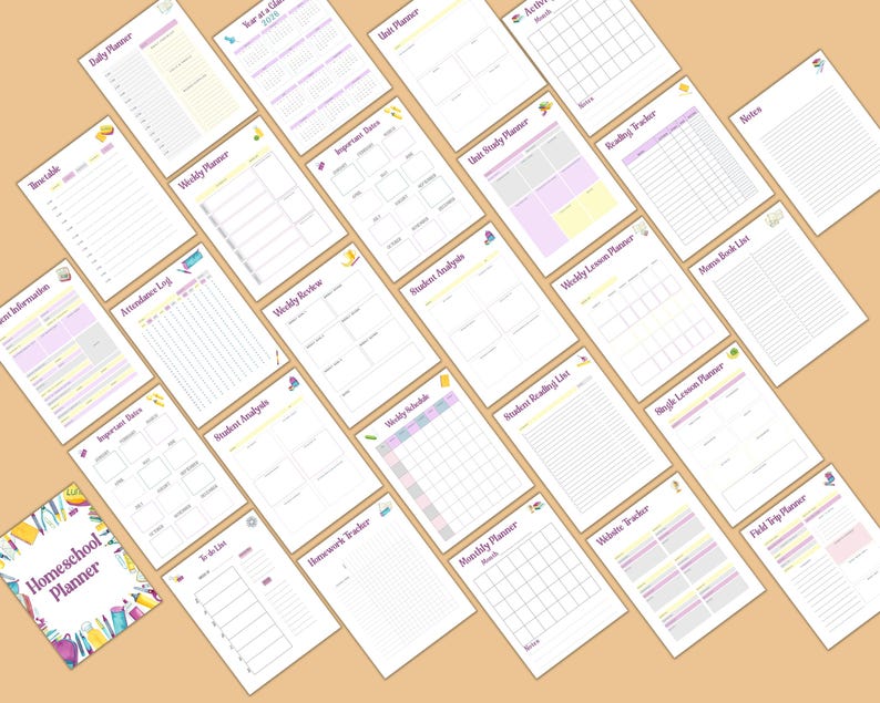 Printable Homeschool Planner, Homeschooler Mom Organizer Binder ...