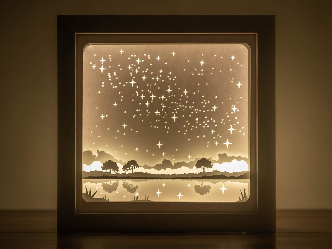 Night Sky Shadow Box SVG Template: Milky Way Lightbox (digital Download ...