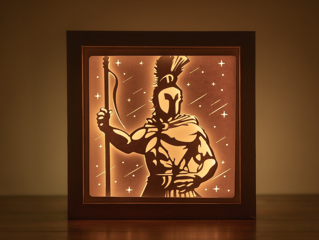 Modelo 3D Spartan Shadowbox, arquivos SVG Great Sparta Lightbox ...