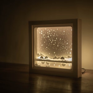 Night Sky Shadow Box SVG Template: Milky Way Lightbox (digital Download ...