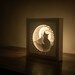 3D Cat Paper Cut Lightbox Template, Horrifying Cat Shadow Box SVG ...
