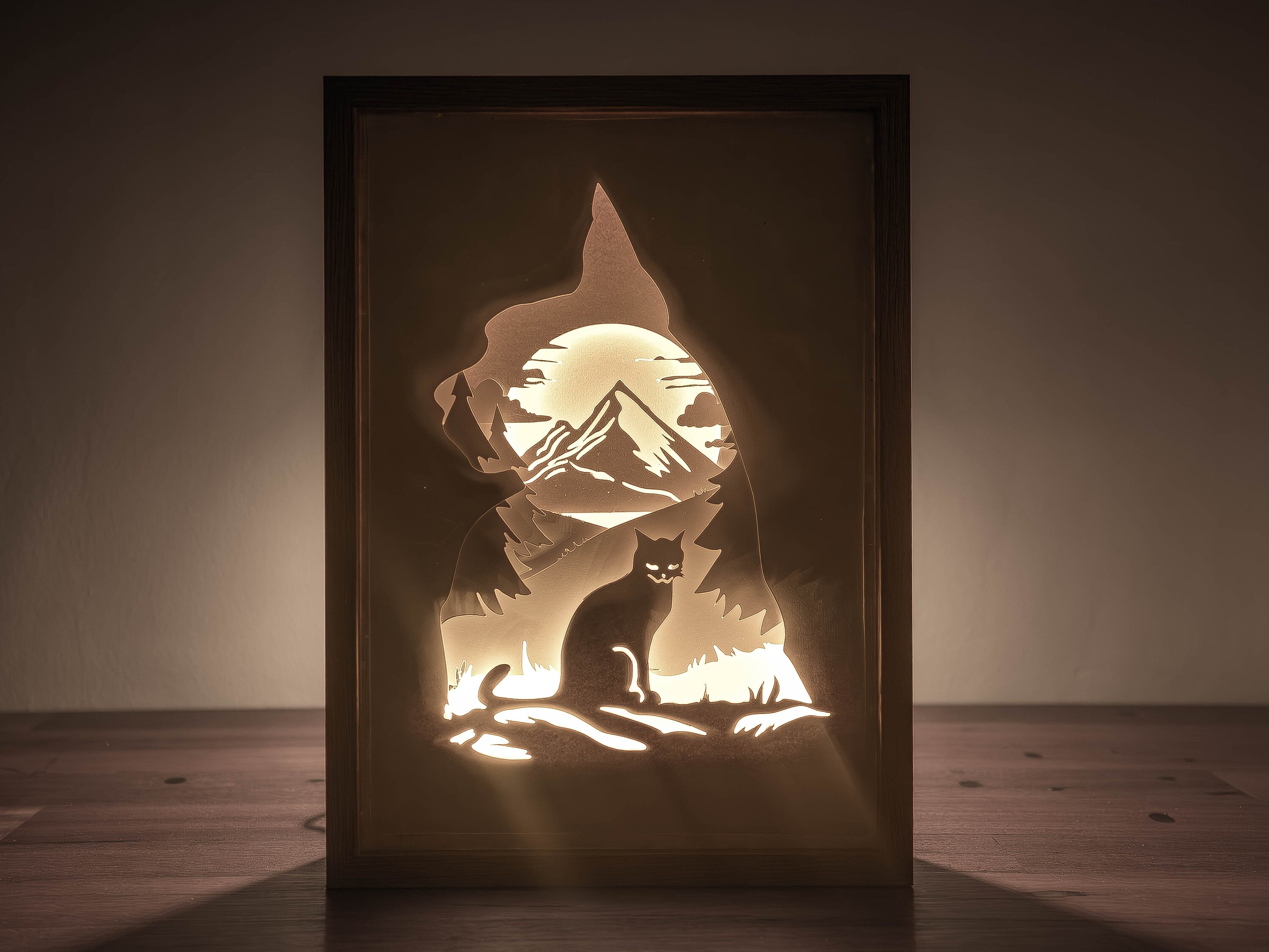 3D Cat Paper Cut Shadowbox Template 3D Paper Cut Light Box - Etsy Australia