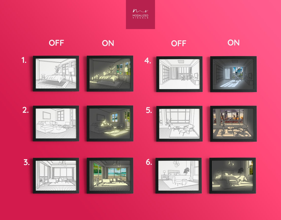 6 Printable LED Box Artwork: DIY Light Painting Template Download ...