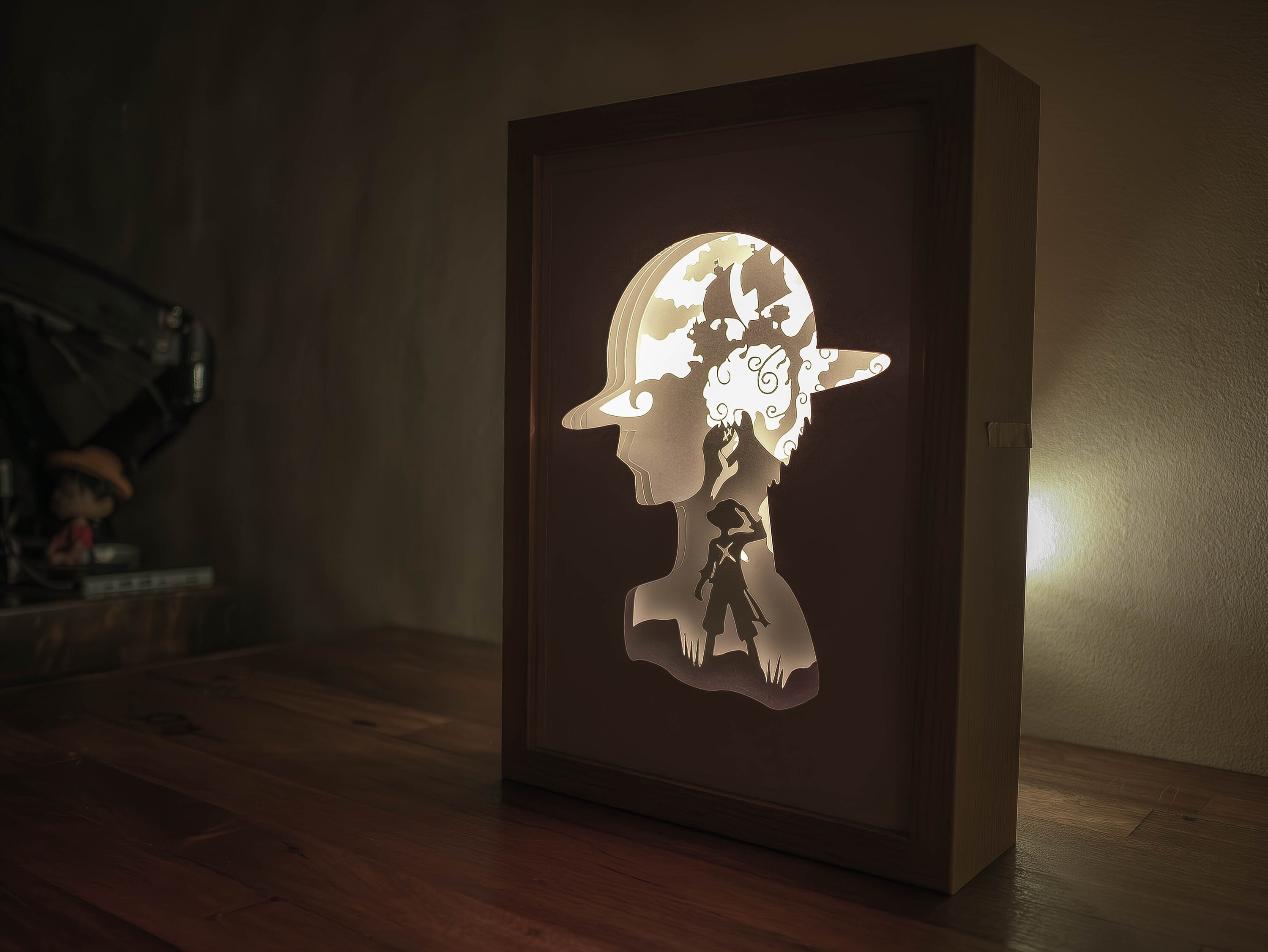 One Piece Plantilla SVG Luffy Shadow Box Strawhat Luffy - Etsy México