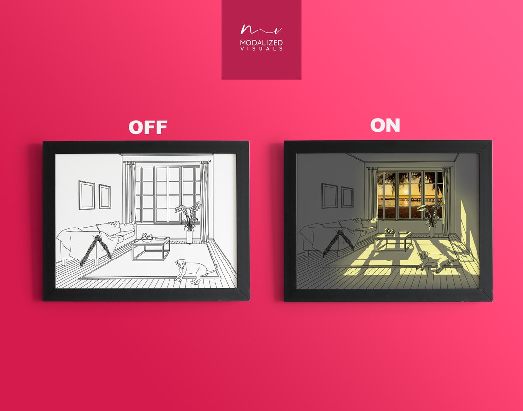 Instant Digital Download: LED Shadow Painting Template for DIY Art - Etsy