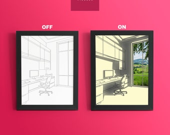 Printable LED Shadow Painting Template: Create Your Own Light - Etsy