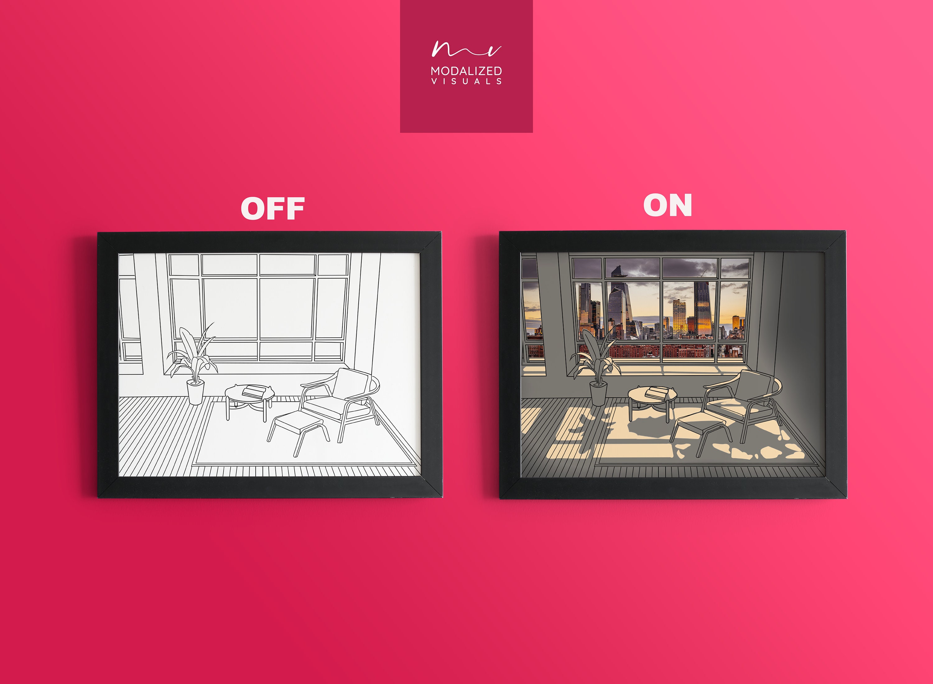 Printable LED Shadow Painting Template: Create Your Own Light - Etsy