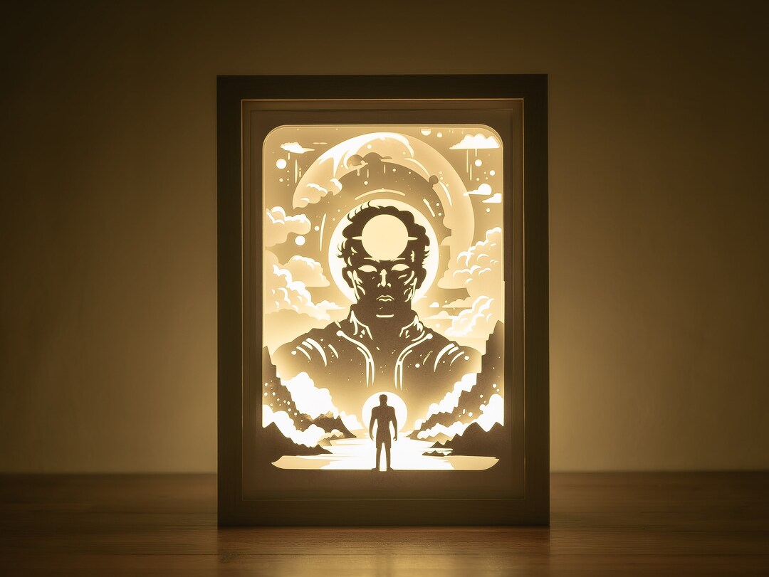 3D Super Human Shadowbox Template, Super Natural Lightbox Template ...