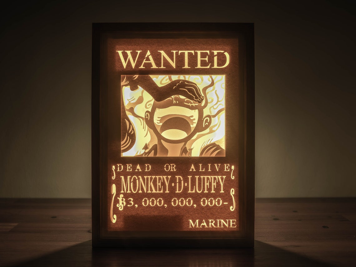 Luffy Plantilla SVG Gear 5 Shadow Box Sun God Nika - Etsy México