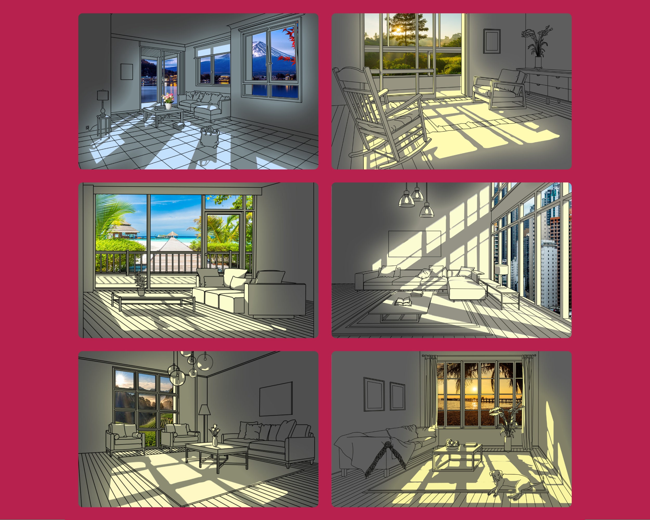 6 Printable LED Shadow Painting Template: Create Your Own Light Art ...