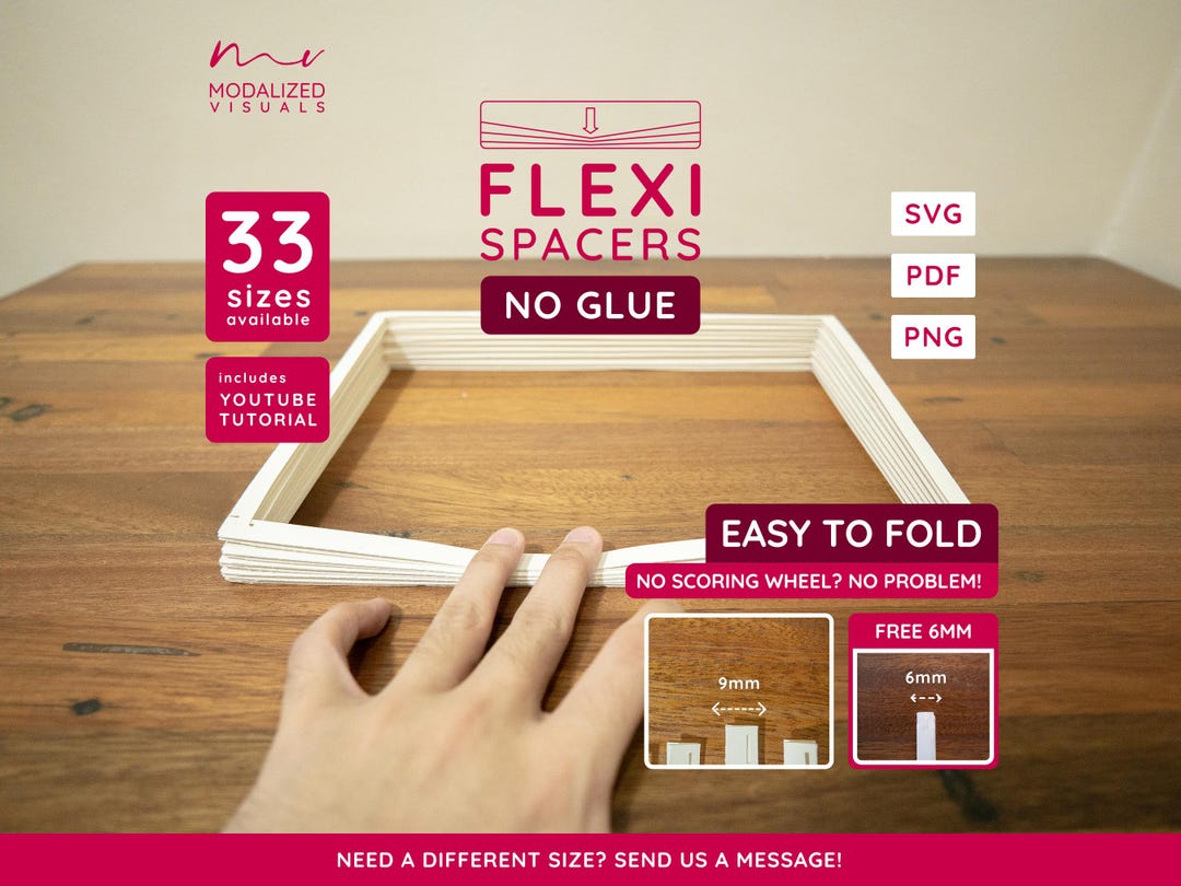 36 Sizes Flexi Paper Spacers Template for Your 4 to 12 Inches Light Box ...