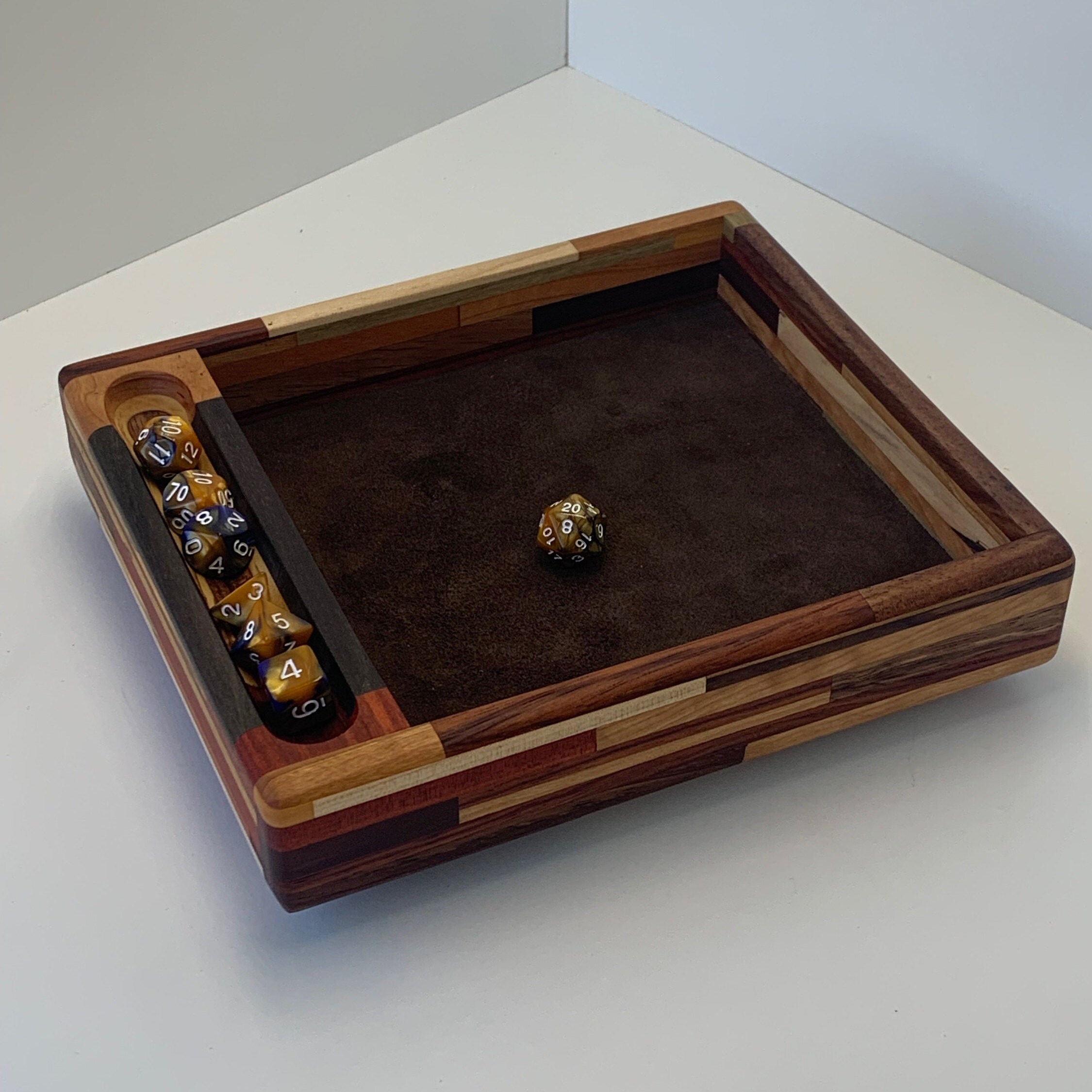 Games & Puzzles Board Games Handmade Wooden Dice Tray Teal TTRPG ...