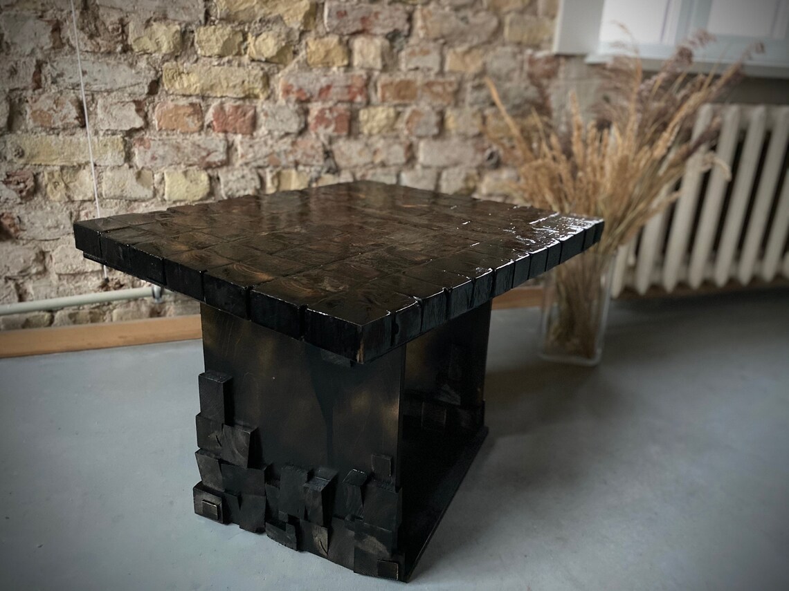 Handmade Wooden Cube Coffee Table in the creation of which was | Etsy