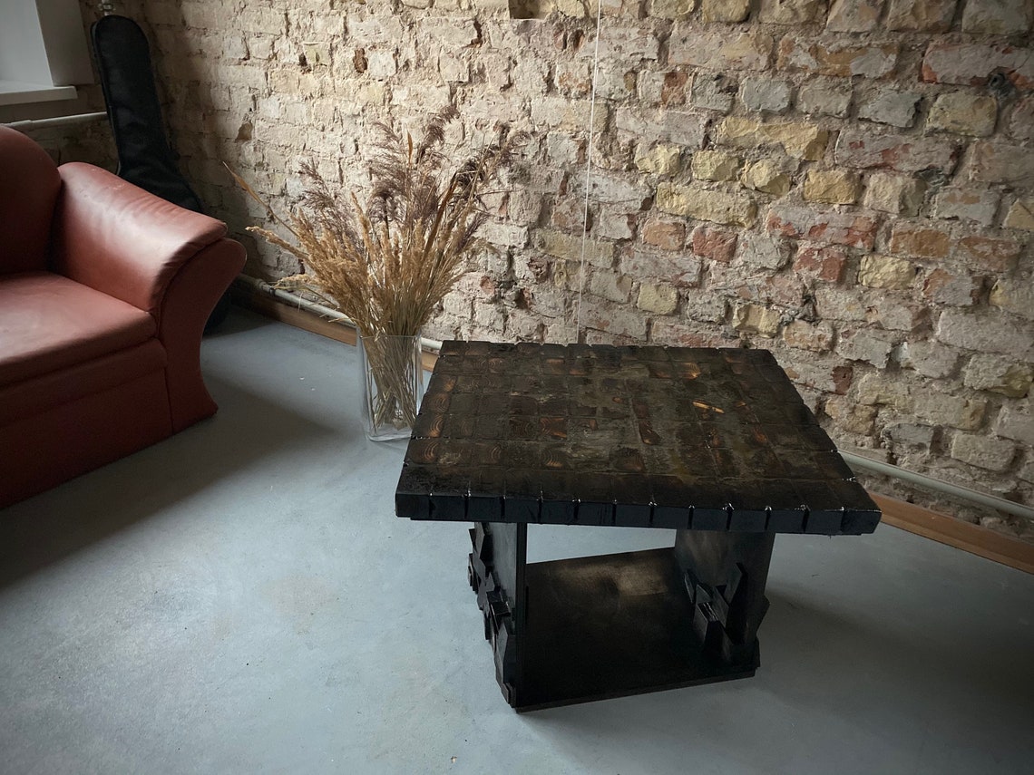 Handmade Wooden Cube Coffee Table in the creation of which was | Etsy