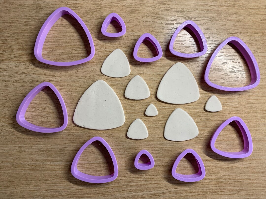 Curved Triangle Shaped Polymer Clay Cutters - 10 Sizes - Etsy