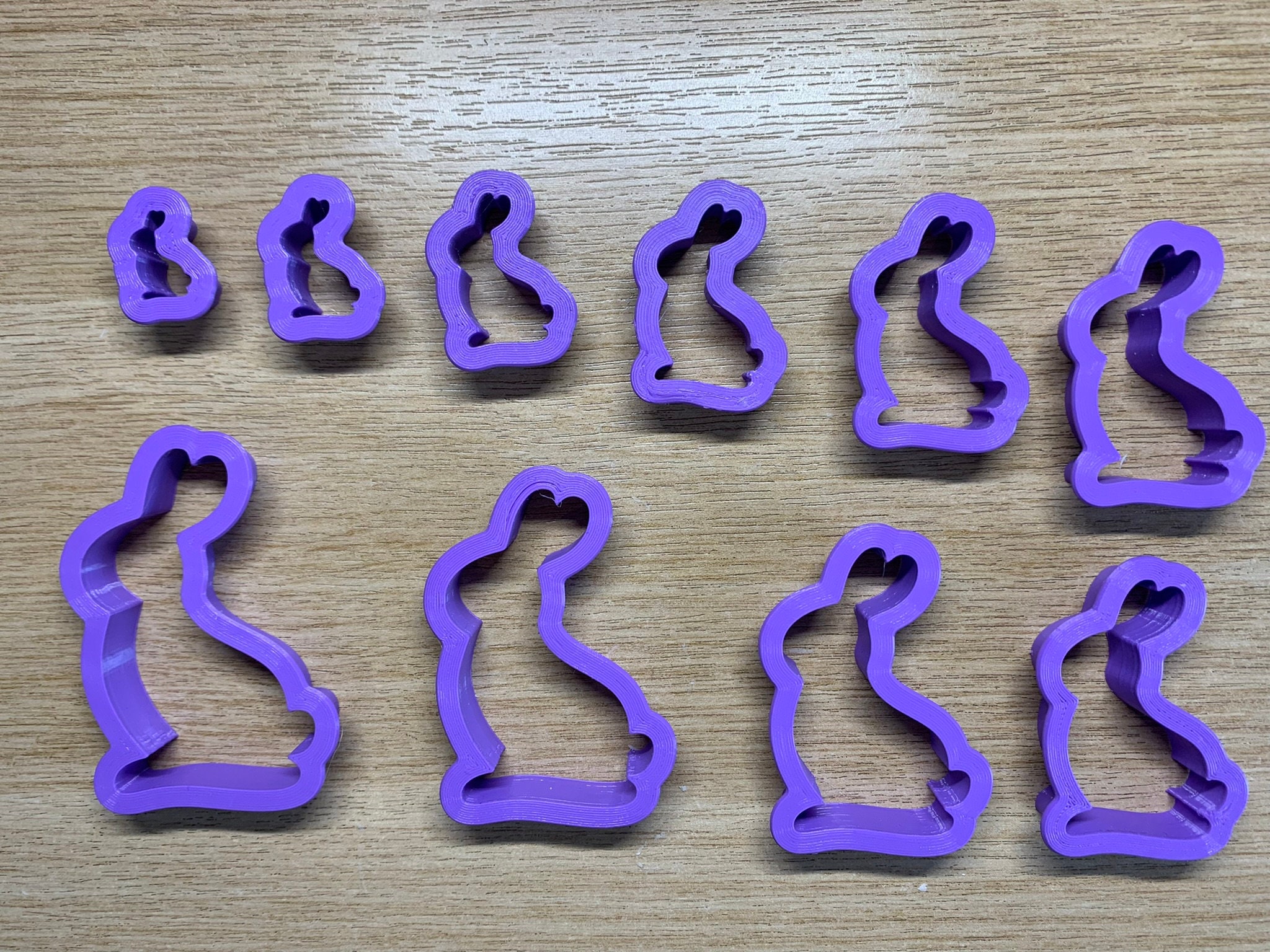 Easter Bunny Rabbit Shaped Polymer Clay Cutters - 10 Size - Etsy