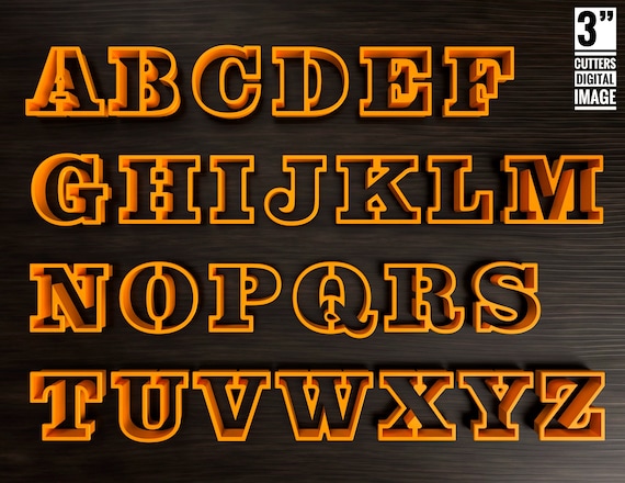 Cookie Cutters Alphabet Letters in 3 Sizes | Etsy