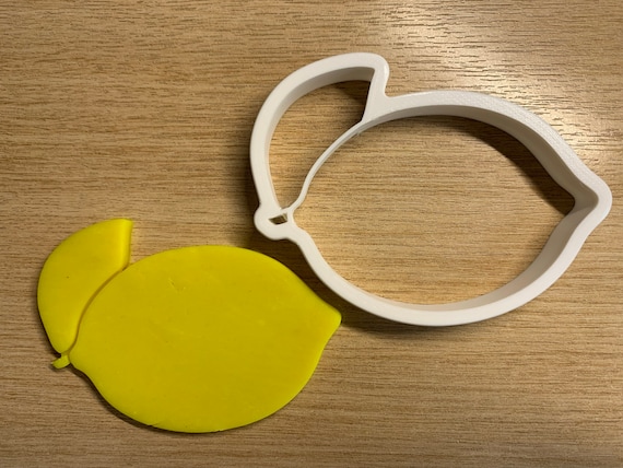 Lemon With Leaf Shaped Cookie Cutters 4 Sizes Embosser - Etsy