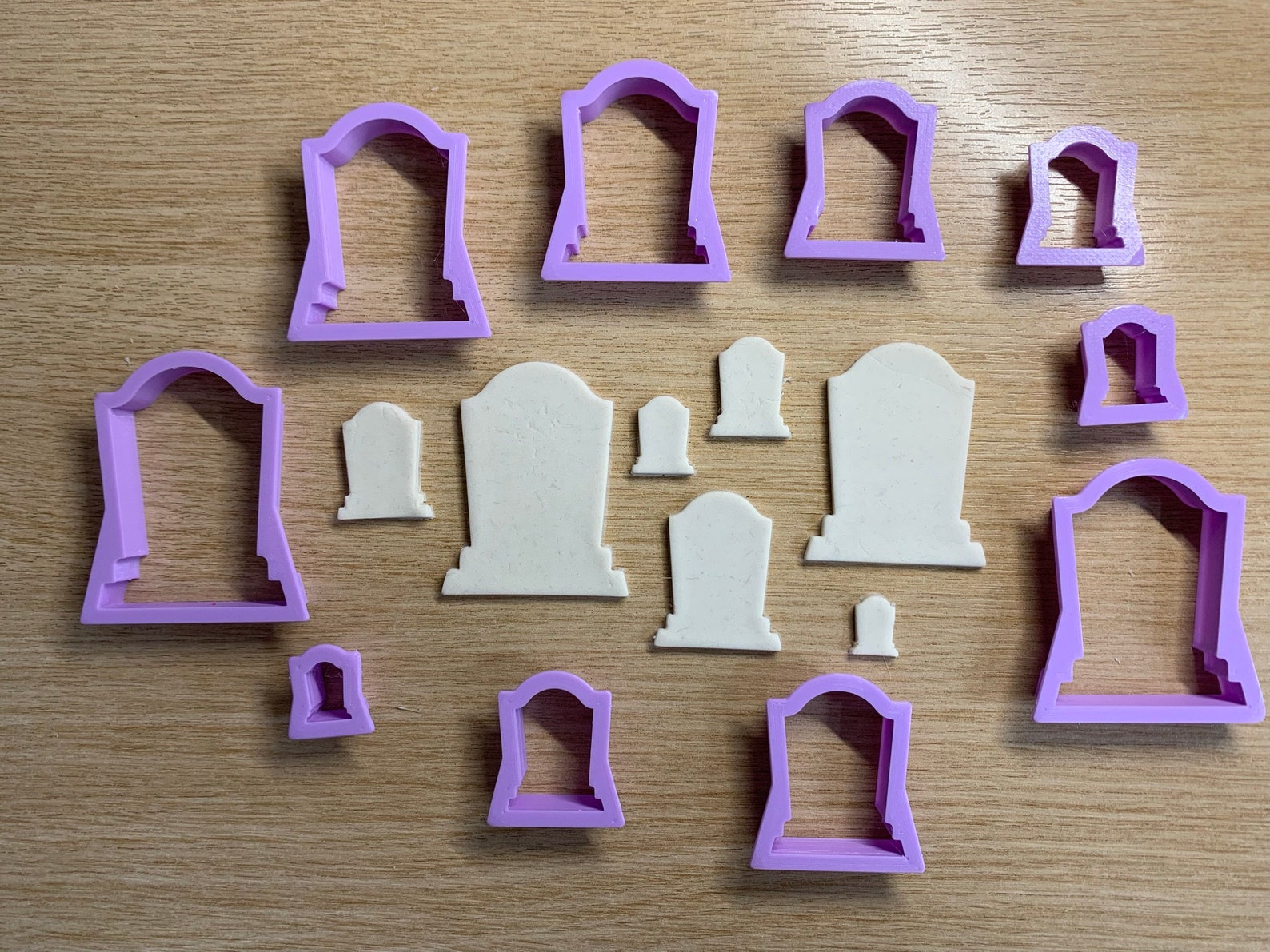 Halloween Gravestone/tombstone Polymer Clay Cutters 10 Sizes - Etsy UK