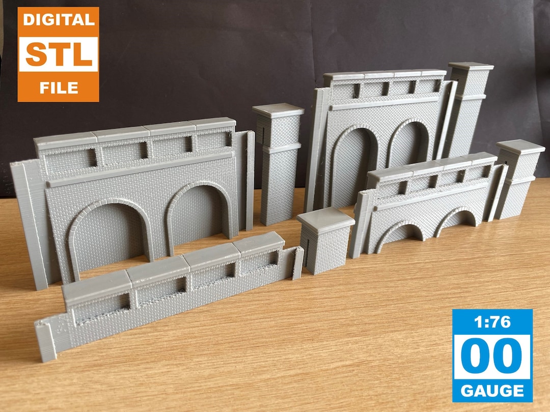 OO Gauge Retaining Walls for Model Railways - 1:76 Scale -digital ...