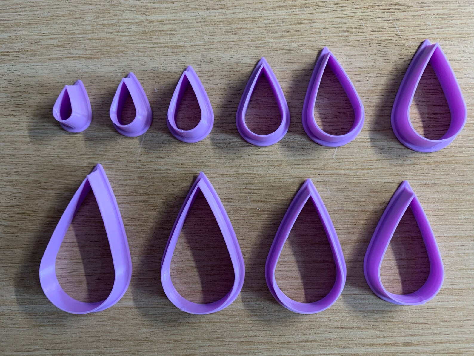 Droplet Polymer Clay Cutters 10 Sizes Raindrop Teardrop - Etsy UK