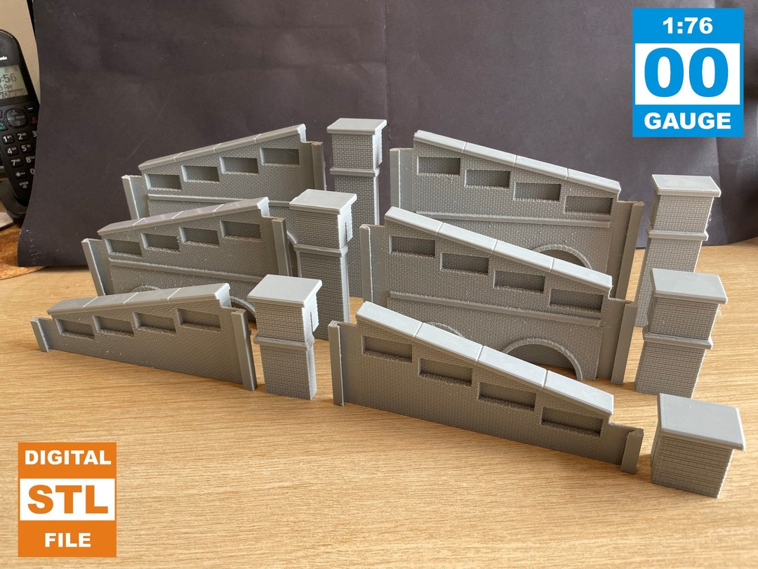 OO Gauge Retaining Walls Slopes for Model Railways - 1:76 Scale ...