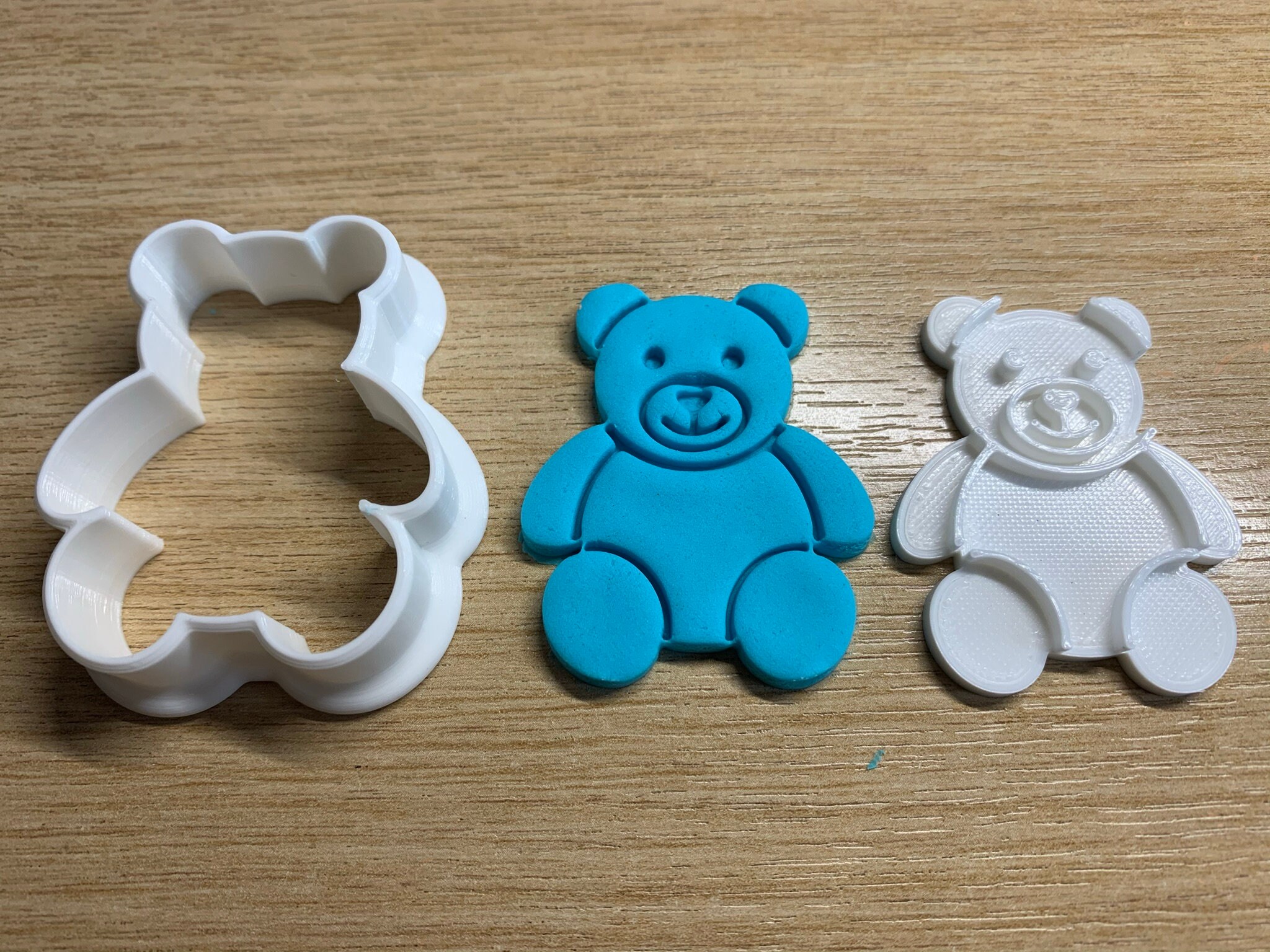 Teddy Bear Cookie/clay Cutters With Stamps 4 Sizes | Etsy UK