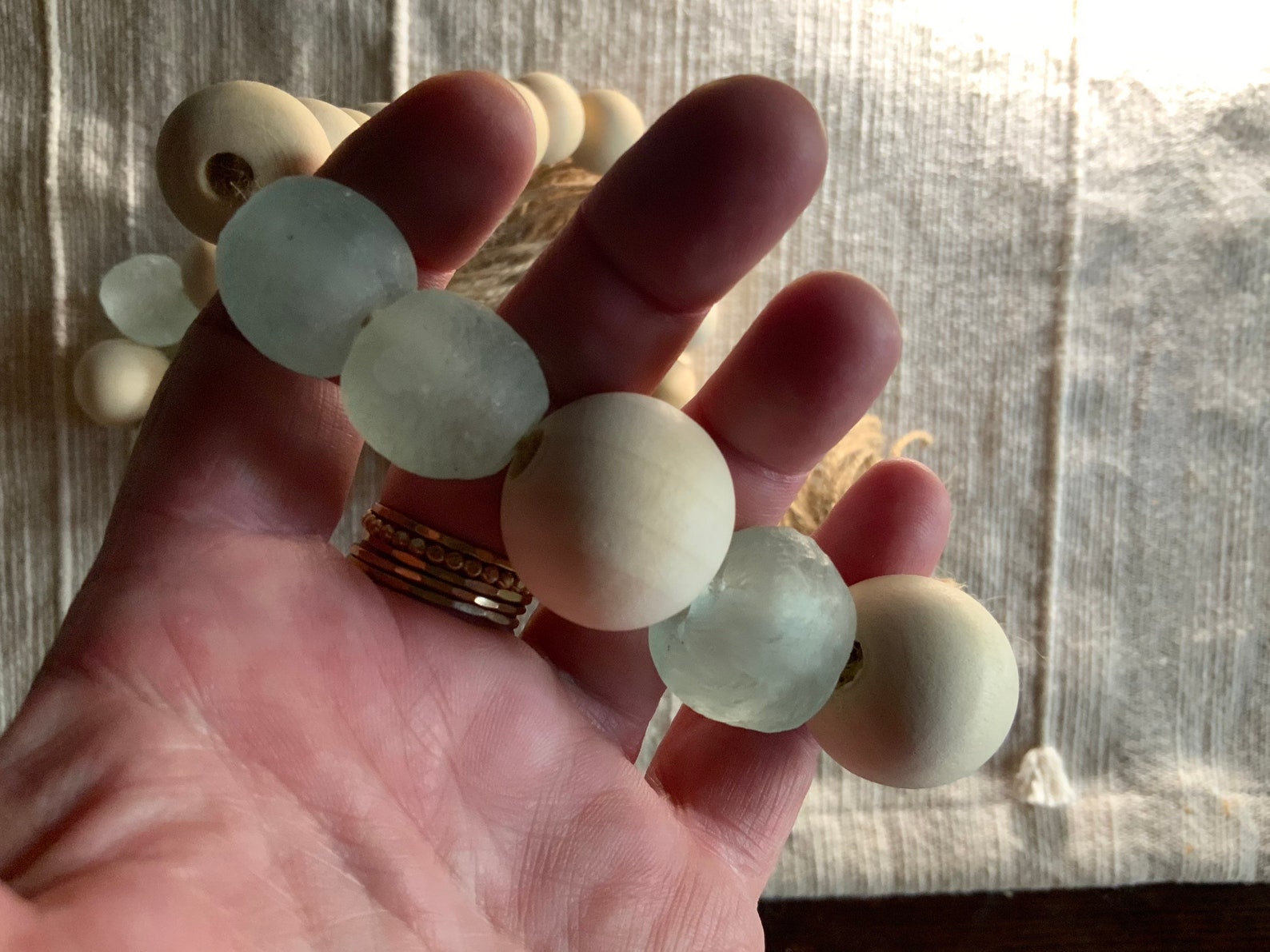 Curtain Tie Backs | Aqua Sea Glass Tie Backs | Home Accents | Coastal ...