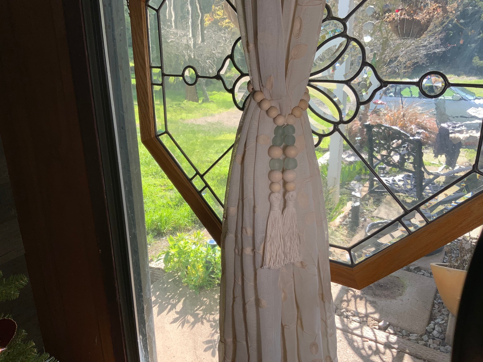 Curtain Tie Backs | Aqua Sea Glass Tie Backs | Home Accents | Coastal ...