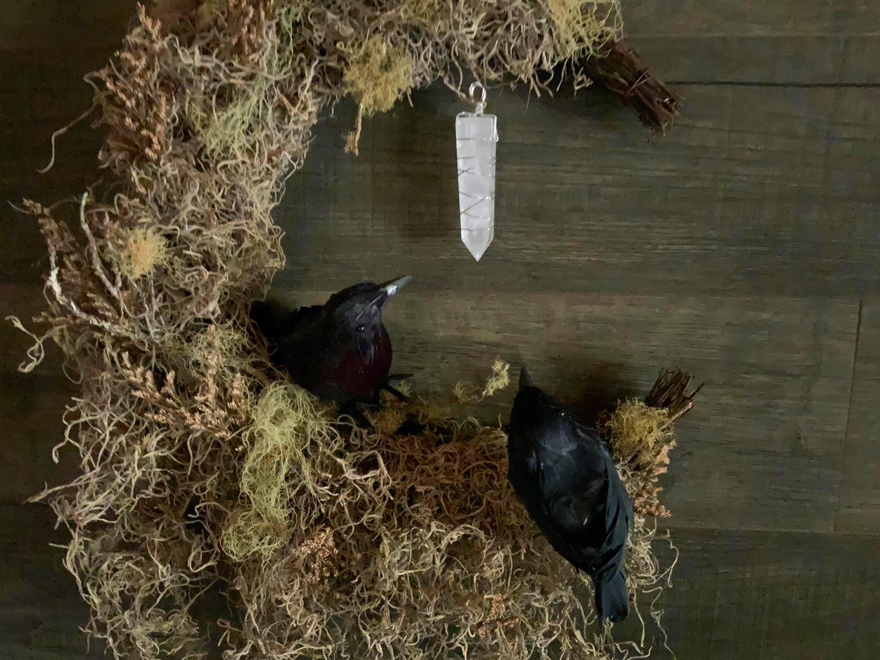 Enchanted Forest Wreath | Crescent Moon Grapevine Wreath With Curious ...