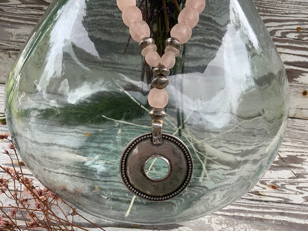 Pink Recycled Sea Glass Garland | Coastal Living Decor | Housewarming ...