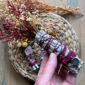 Beltane Spring Celebratory Smudge Stick | White Sage Smudge With ...