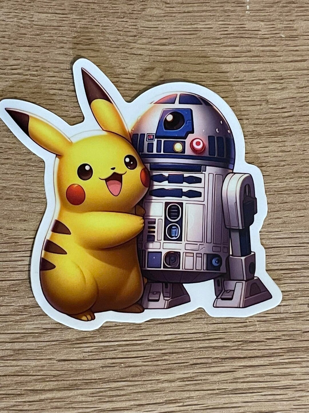 Pikachu Hugging R2D2 Sticker - Etsy