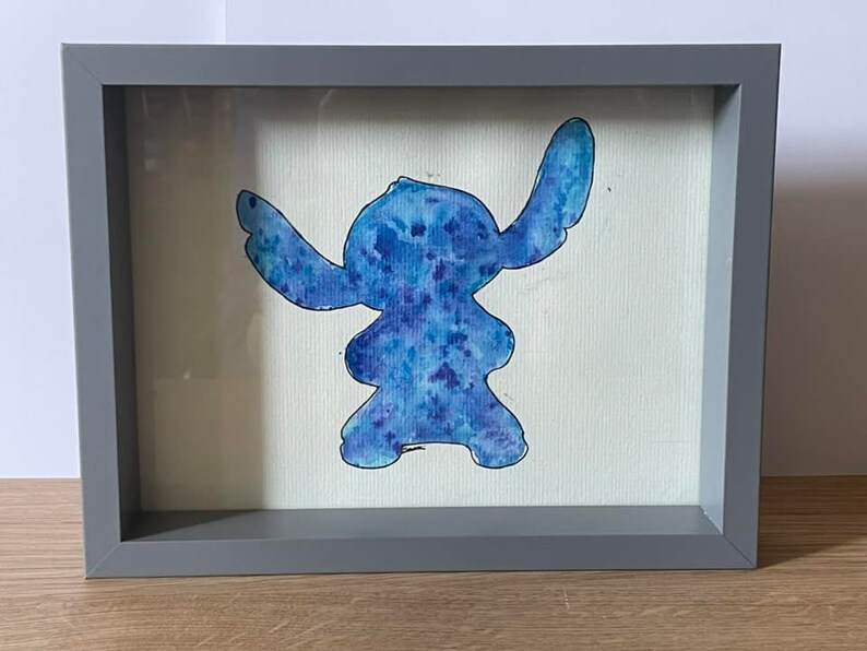 Stitch Silhouette Watercolour Painting - Etsy