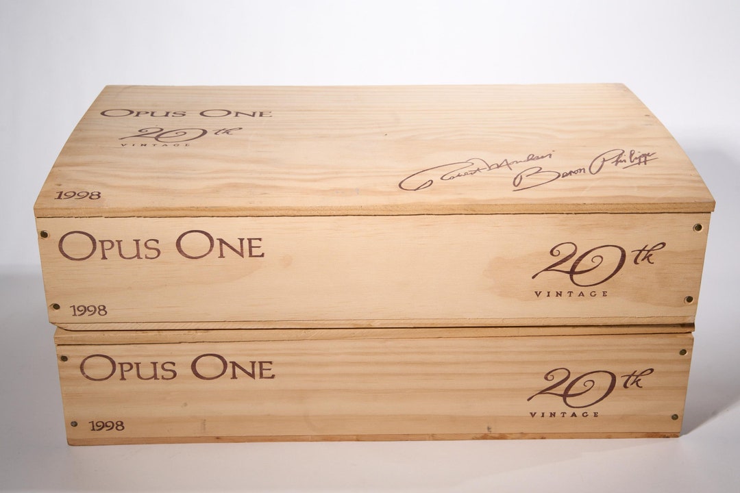 1998 Opus One Wood Wine Crate Vintage - Etsy