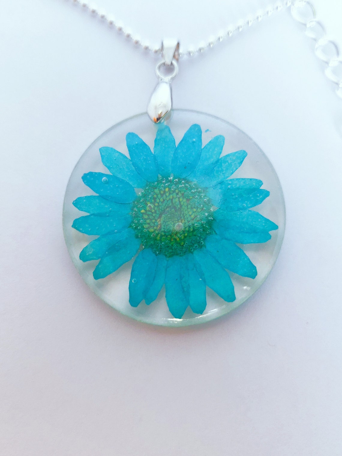 REAL FLOWER NECKLACE , Wildflower Resin Jewelry , Dried Flower Jewelry ...