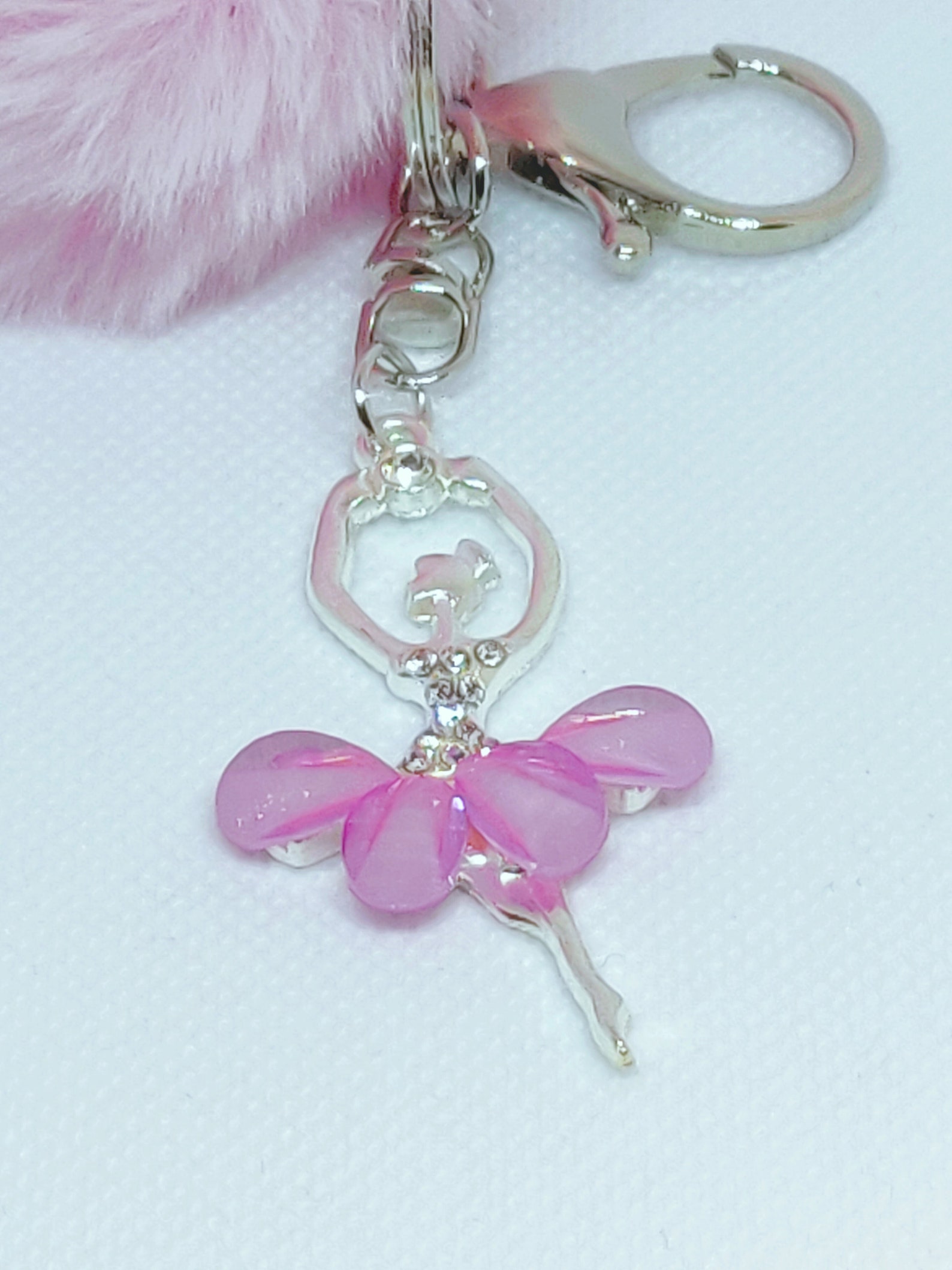 FURRY KEYCHAIN , POM Pom Key Ring , Purse Keychain , Cute Keychain ...