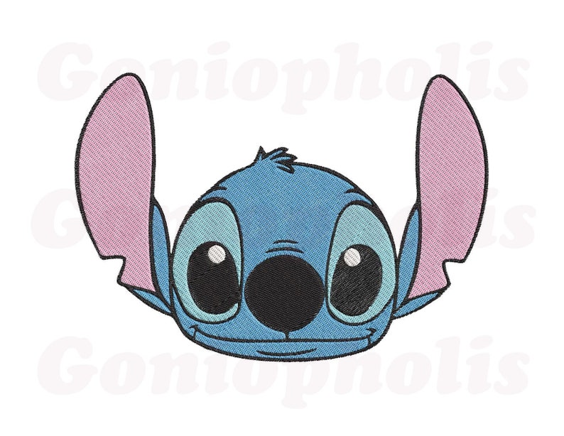 Lilo and Stitch Face Filled Embroidery Design 3 Sizes 4x4 - Etsy