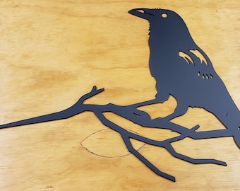Crow Metal Wall Art Raven Metal Sign Raven Miniature Crow - Etsy