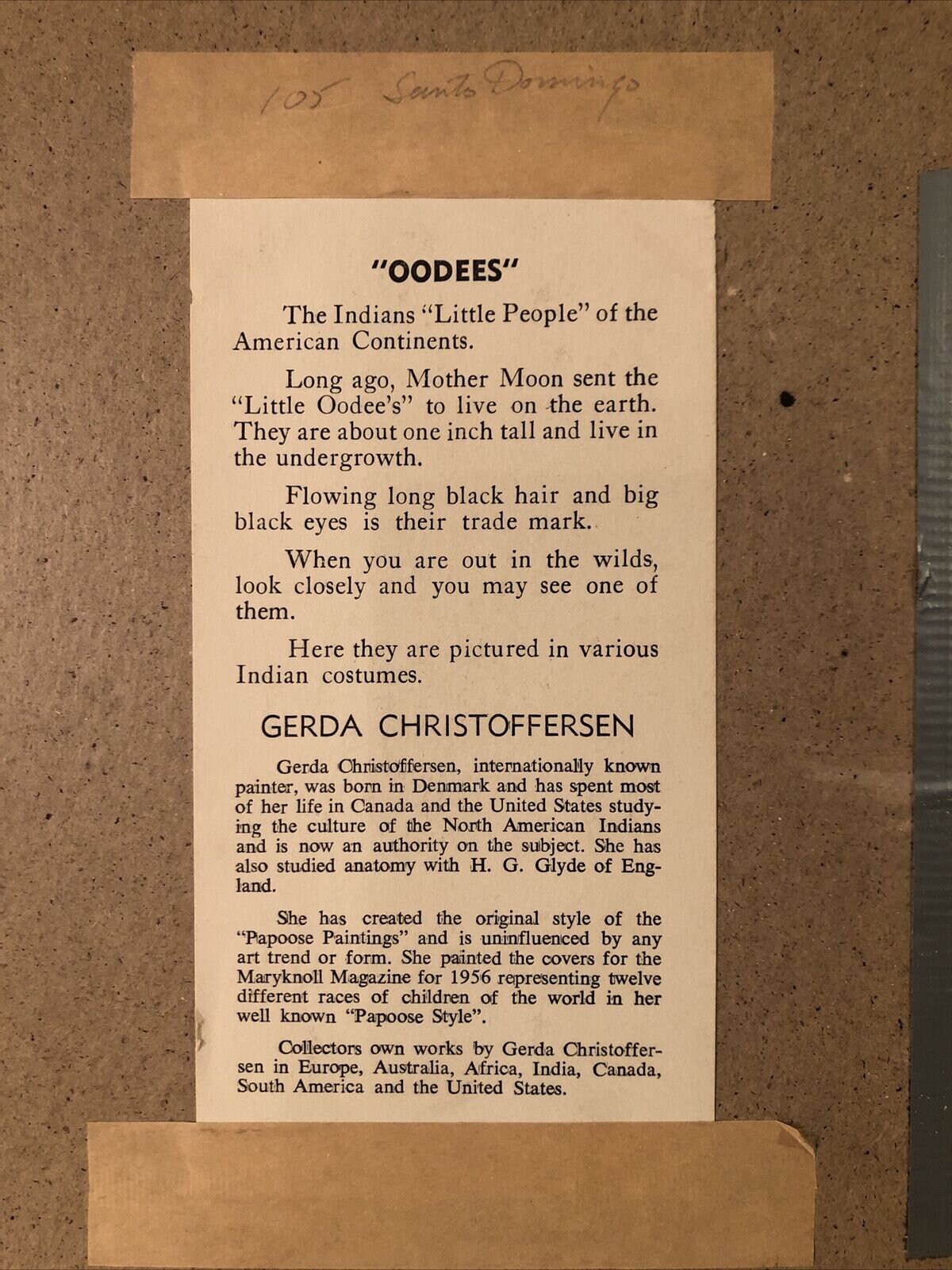 Vintage 1950s Gerda Christoffersen Oodees Santo Domingo 105 - Etsy