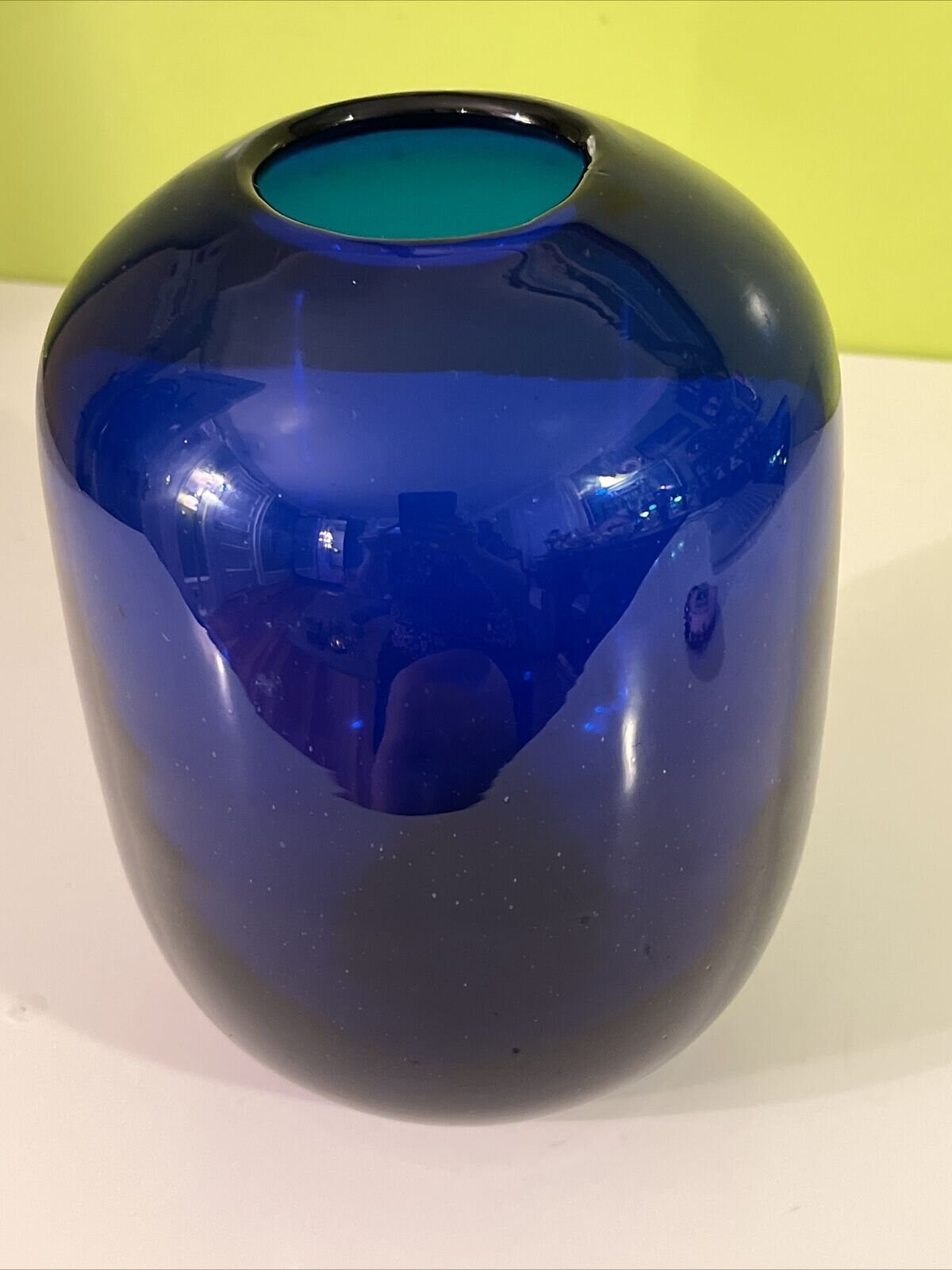 Blenko Don Shepherd Cobalt Sapphire Blue Art Glass Pill Vase 8016 ...
