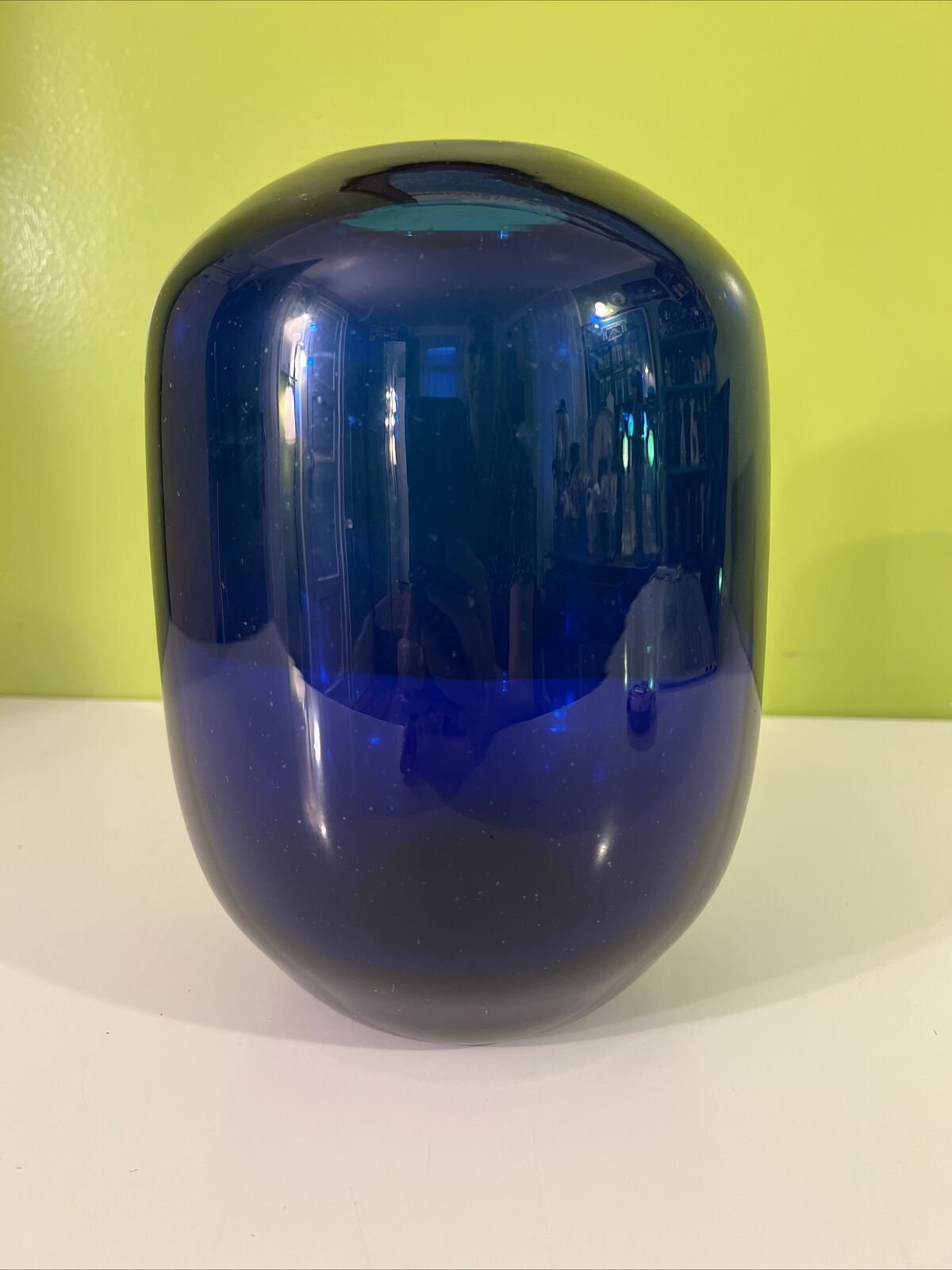 Blenko Don Shepherd Cobalt Sapphire Blue Art Glass Pill Vase 8016 ...