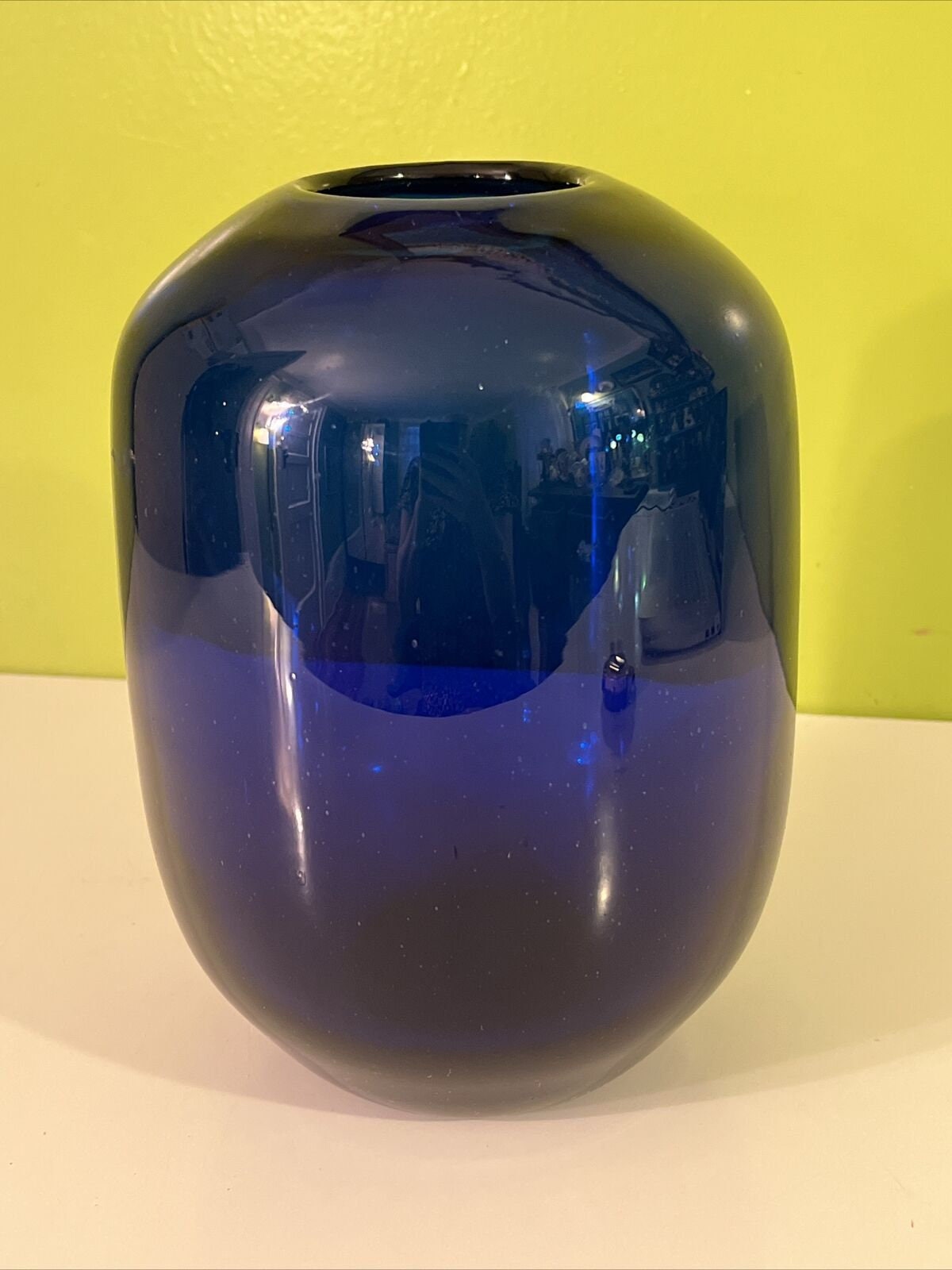Blenko Don Shepherd Cobalt Sapphire Blue Art Glass Pill Vase 8016 ...