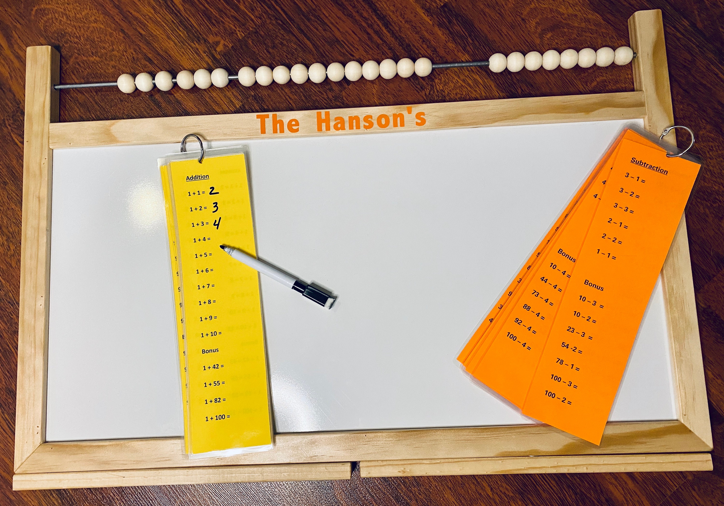 Laminated Addition and Subtraction Practice Worksheets, Answers on Back ...