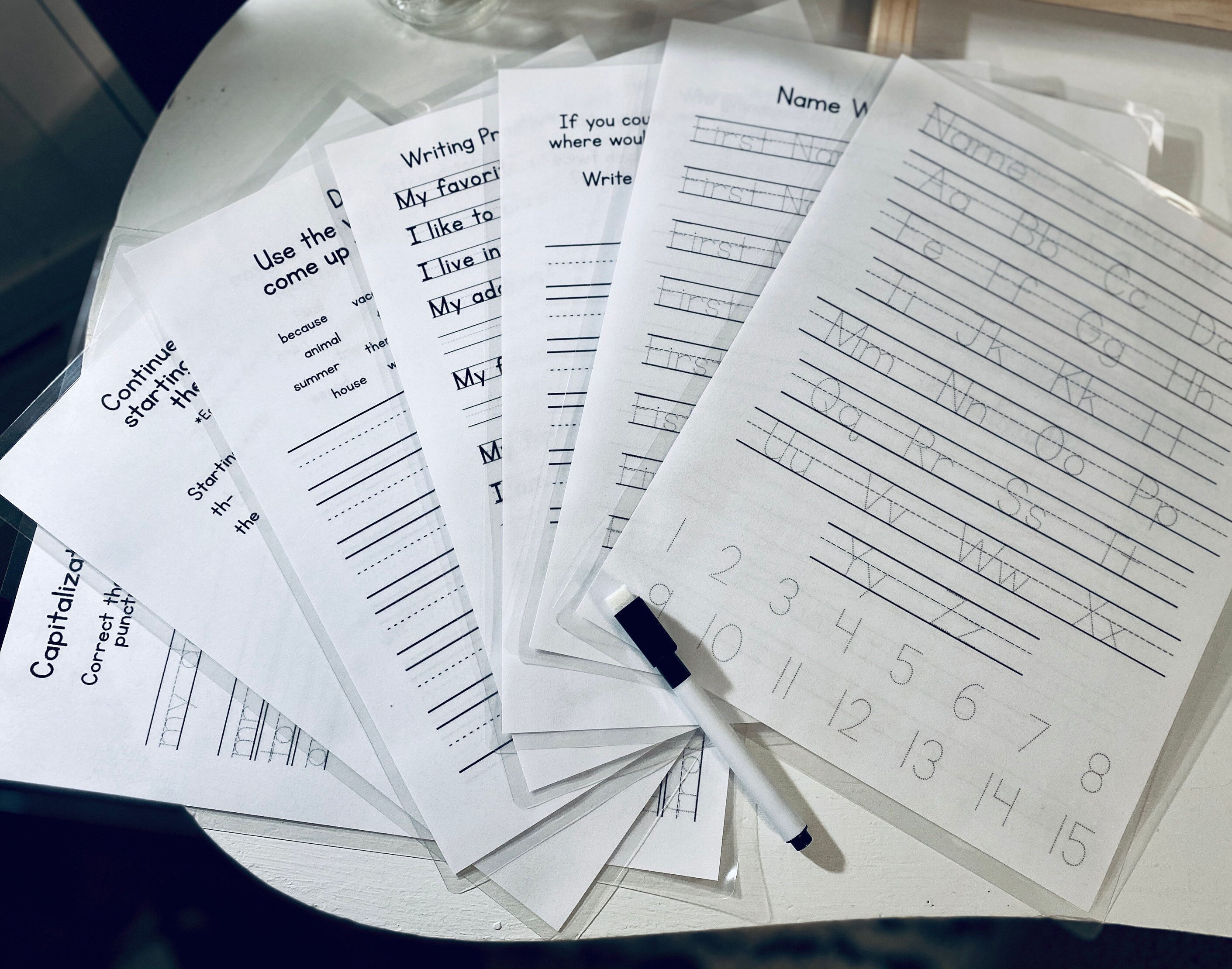 Reusable Elementary Writing, Tracing and Counting Laminated Worksheets ...