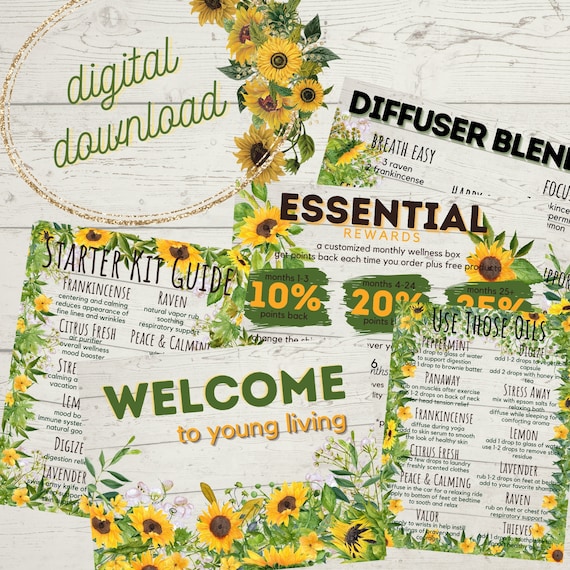Young Living New Member Welcome Cards Essential Oil - Etsy