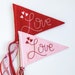 Handmade Felt Valentines Day Flag, Valentines Day Pennant, Love Flag ...